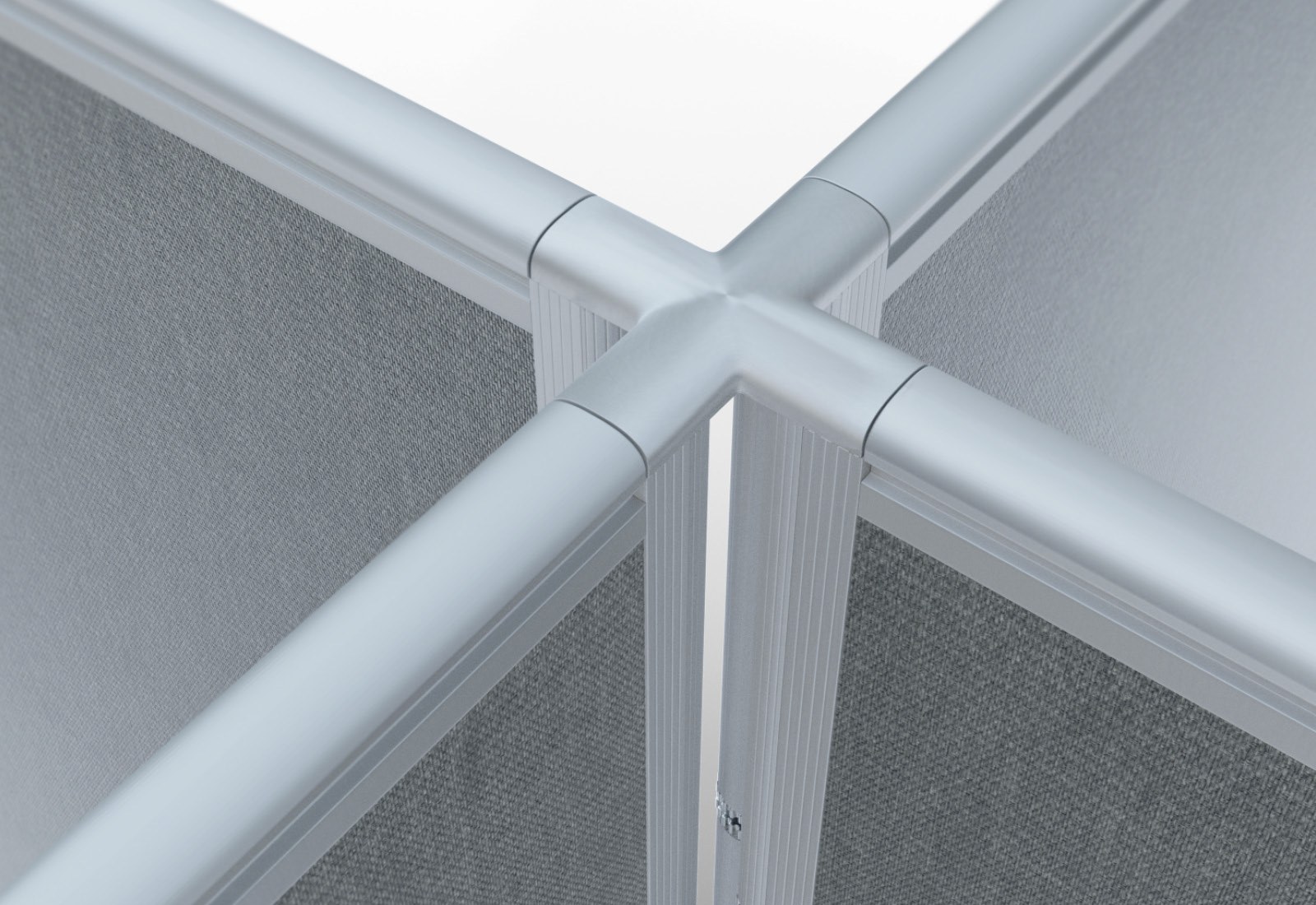 Trennwandsystem Raumteiler mit vierfacher Verkettung, 1.800 mm hoch ...