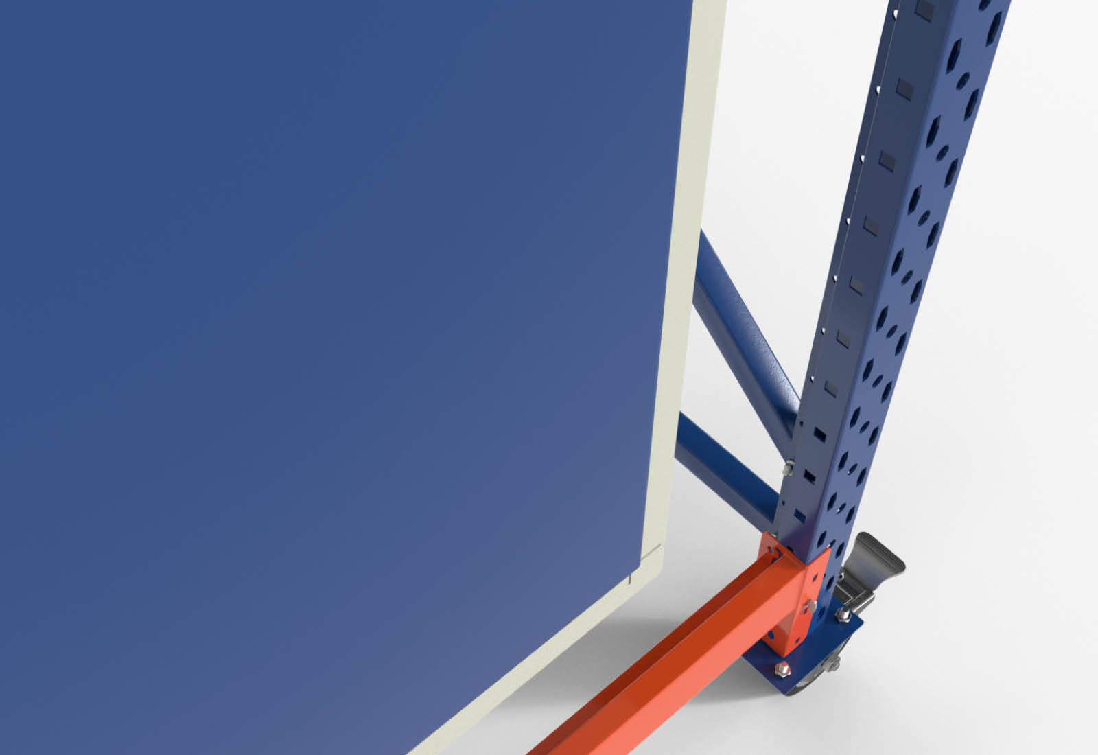 Fahrbarer Spind auf Basis 1.200 mm Lagerregal, 2.140 mm hoch, 800 mm ...